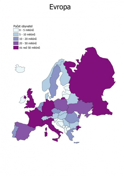 Slepá politická mapa Evropy s hlavními městy a vlajkami
